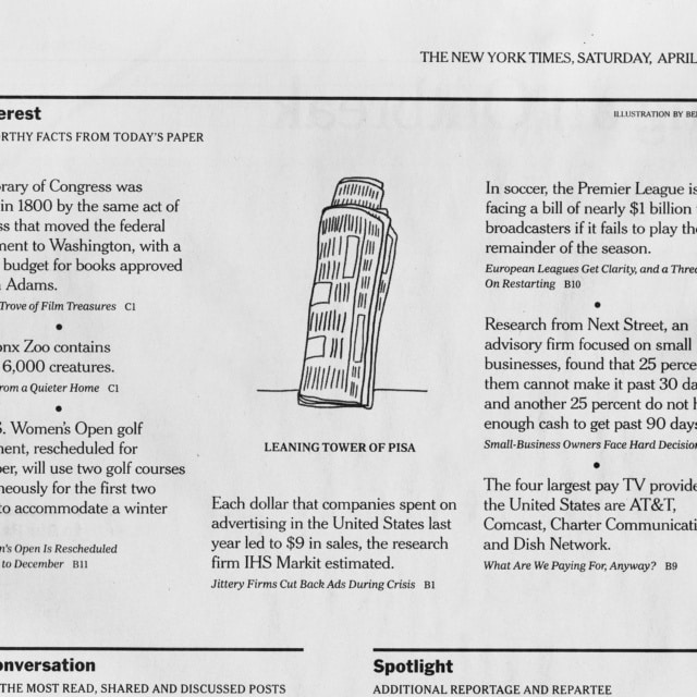 Illustrator Ben Denzer Creates Newspaper Architecture for the New York ...