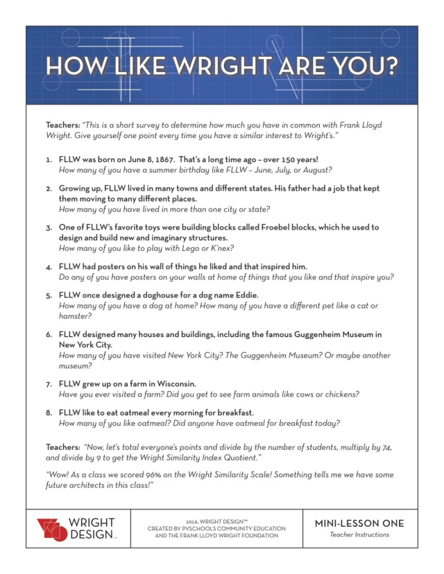Wright Design-Lesson1-LikeWright - Frank Lloyd Wright Foundation