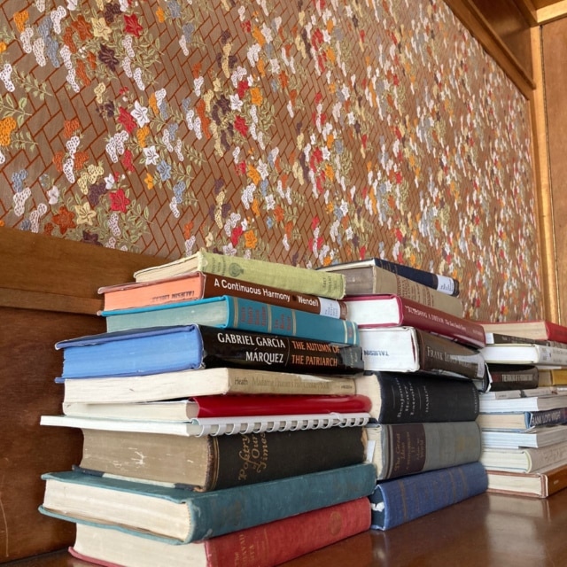 Book stack Museum Confidential blog - Frank Lloyd Wright Foundation