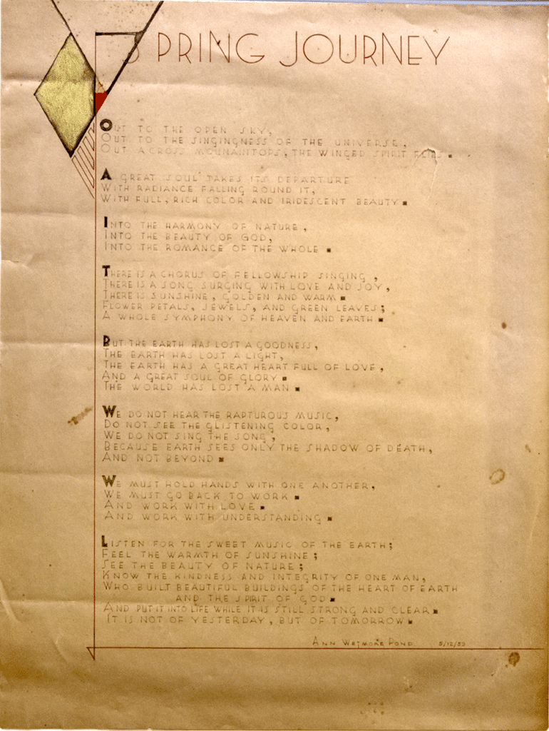 SpringJourneyPoem - Frank Lloyd Wright Foundation